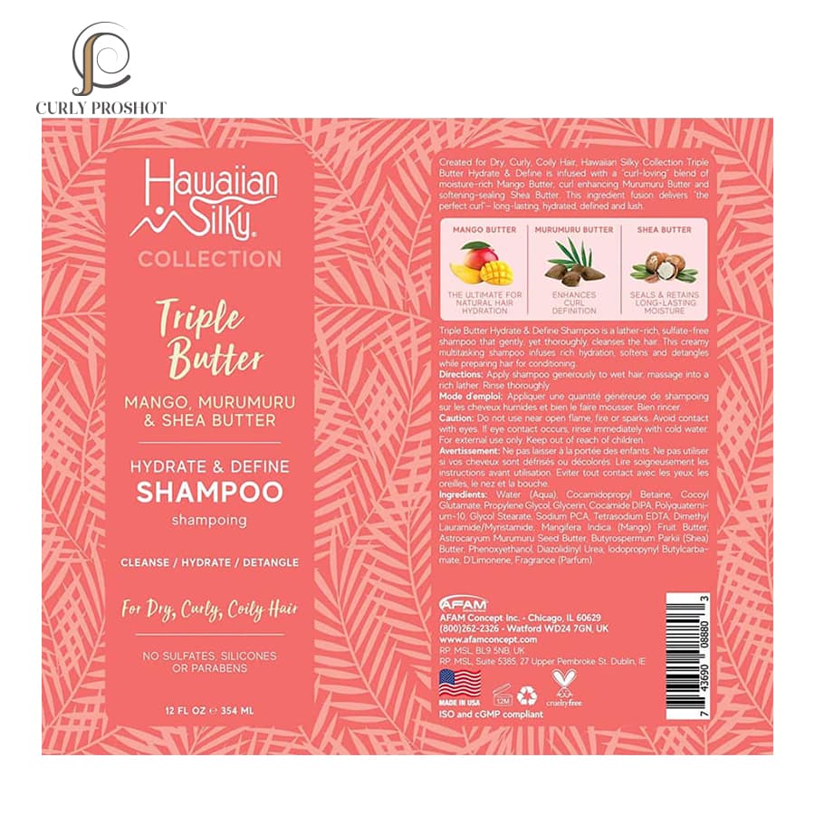شامپو هاوایین سیلکی Hawaiian Silky Triple Butter Hydrate And Define