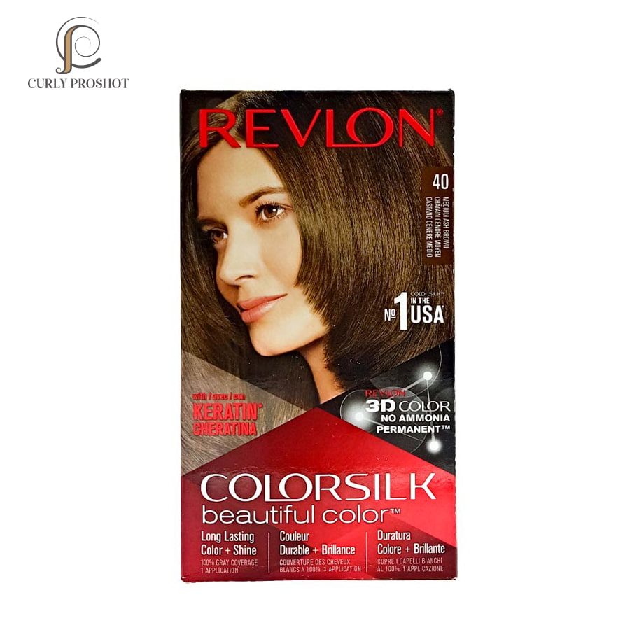 قیمت و خرید رنگ مو قهوه‌ای خاکستری متوسط ۴۰ رولون Revlon Colorsilk ...